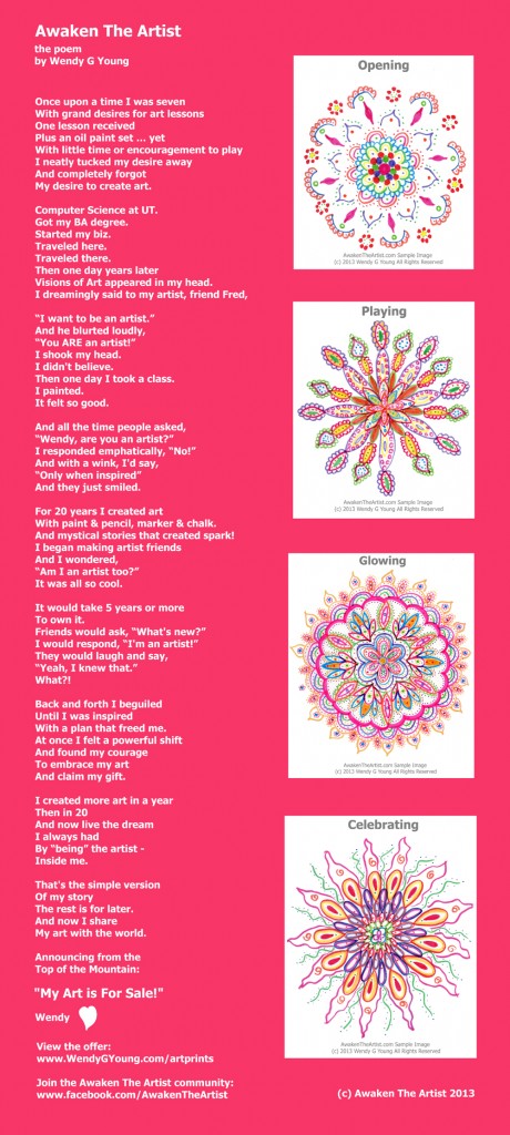 Awaken The Artist Poem - Wendy G Young's Awaken The Artist